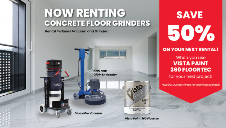 Concrete Floor Grinder Rental - Vista Paint